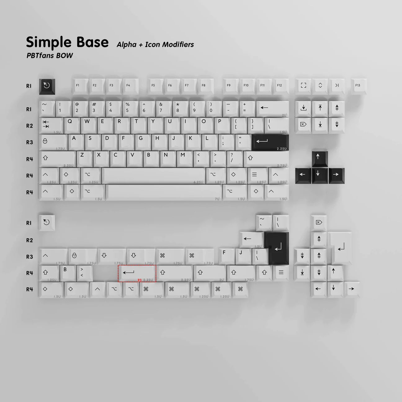 PBTfans BOW Keycap Set – Control Shift Escape